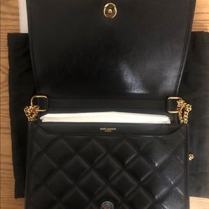 Saint Laurent | Bags | Ysl Becky Mini Quilted Leather Shoulder Bag ...